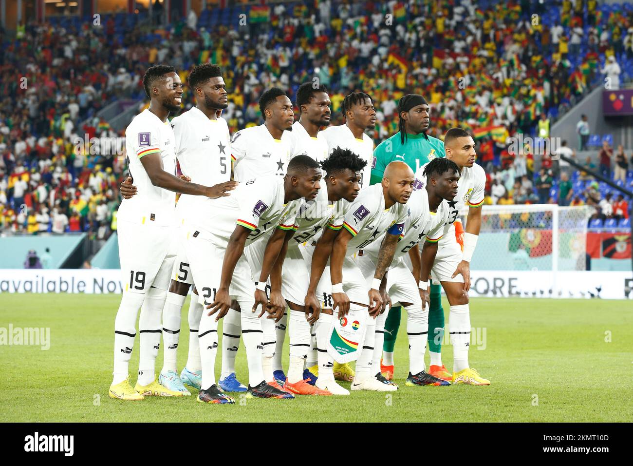 Doha, Qatar. 24th Nov, 2022. Ghana team group line-up (GHA) Football ...