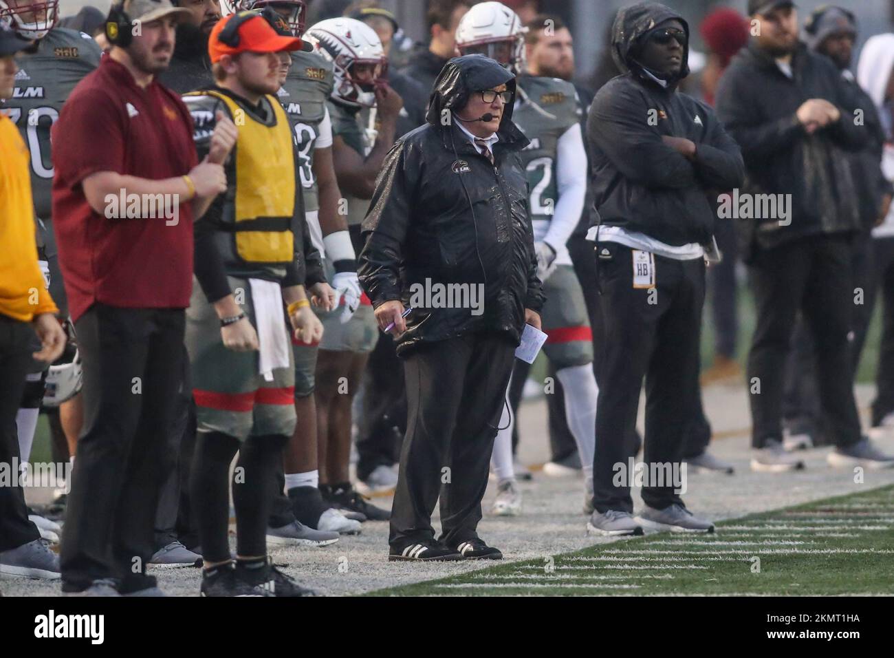 Monroe, LA, USA. 26th Nov, 2022. ULM Head Coach Terry Bowden looks on ...