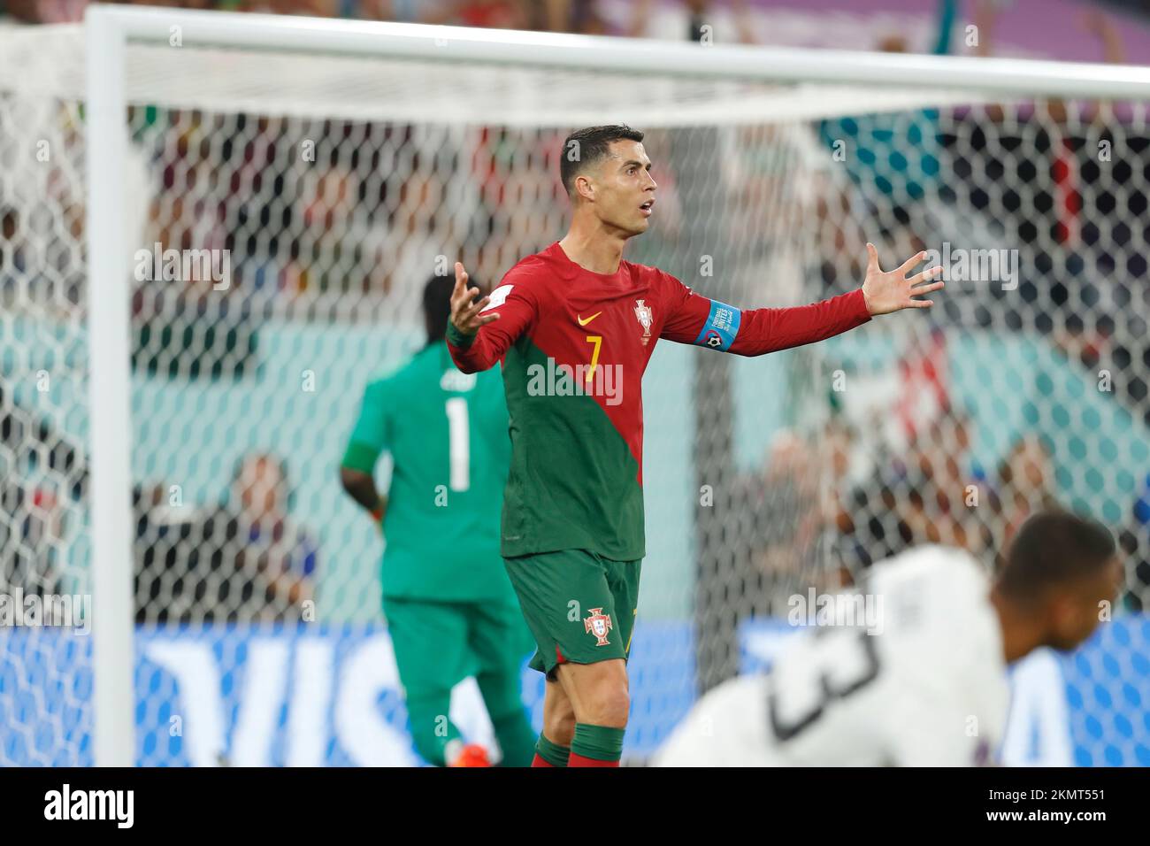 Doha, Qatar. 24th Nov, 2022. Cristiano Ronaldo (POR) Football/Soccer : Ronaldo regret after miss ...