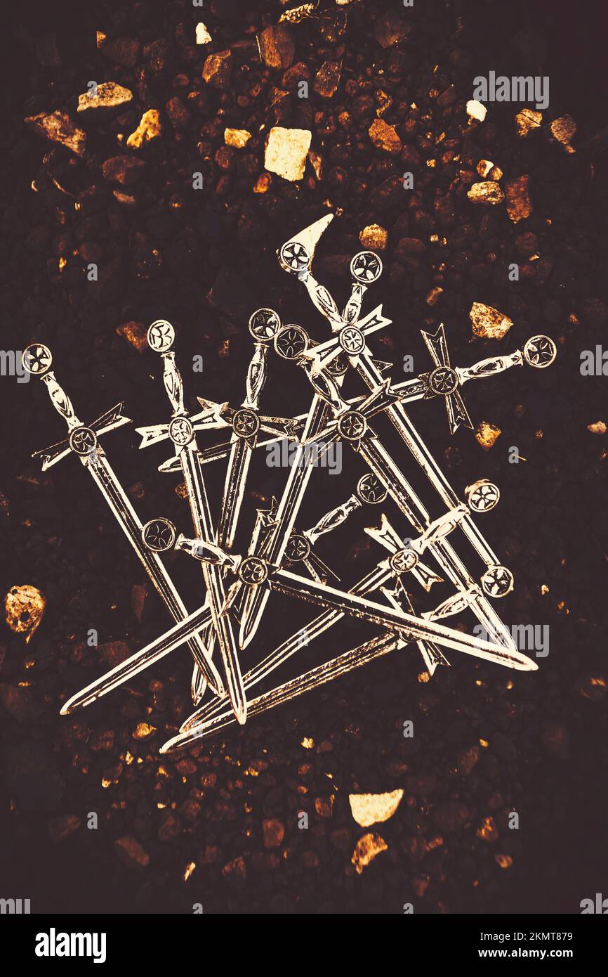 Vintage still life ancient sword hi-res stock photography and images ...