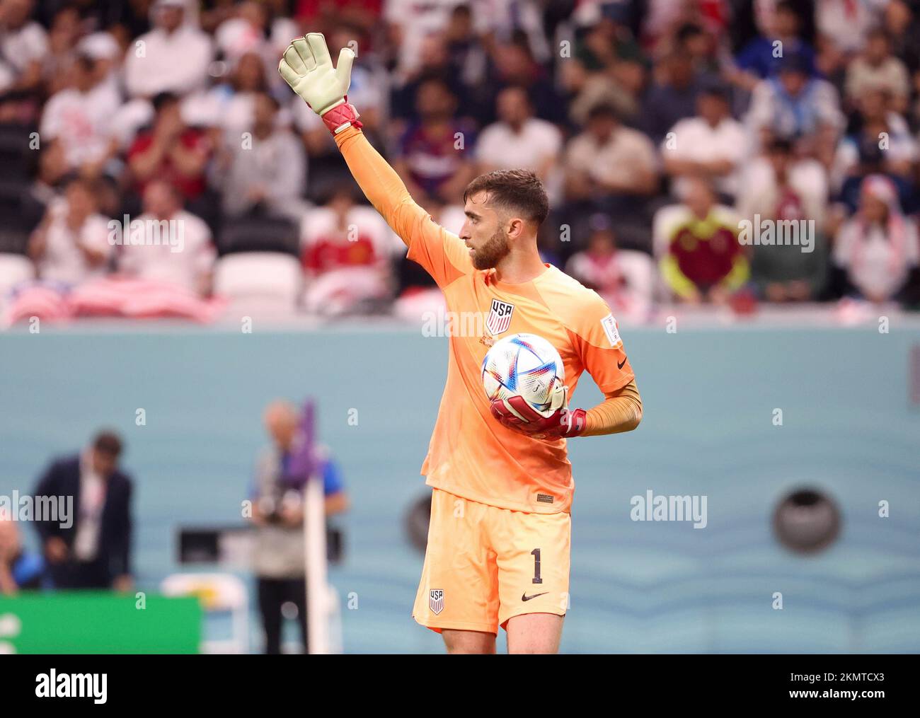 Goalkeeper of USA Matt Turner during the FIFA World Cup 2022, Group B ...
