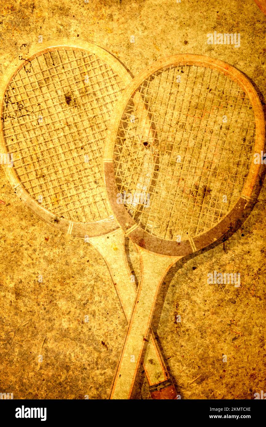 Vintage wimbledon tennis racquets hi-res stock photography and images ...
