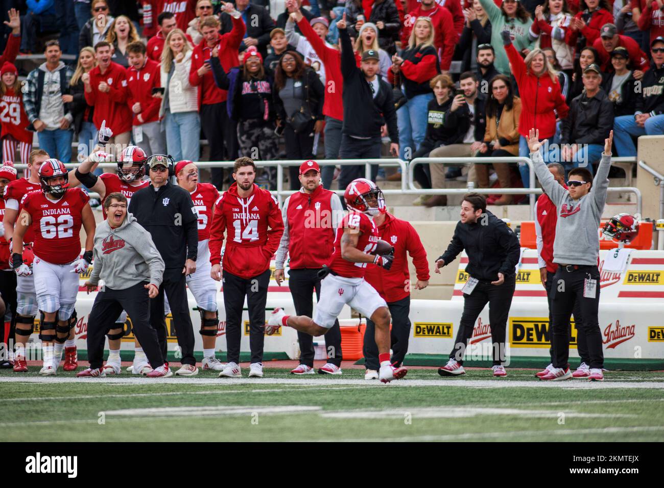 Bloomington, United States. 26th Nov, 2022. Indiana Hoosiers running ...