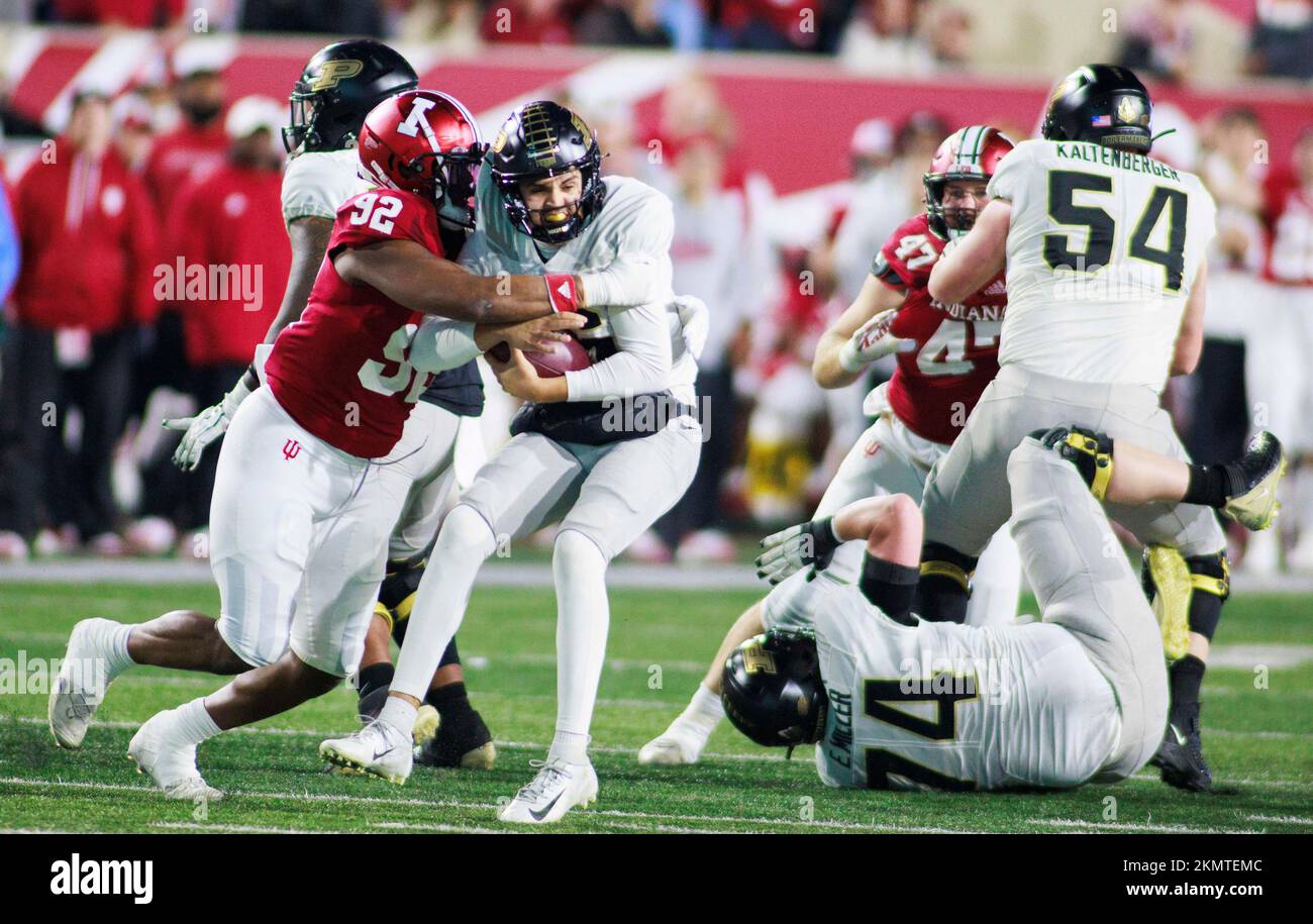 Bloomington, United States. 26th Nov, 2022. Indiana Hoosiers linebacker ...