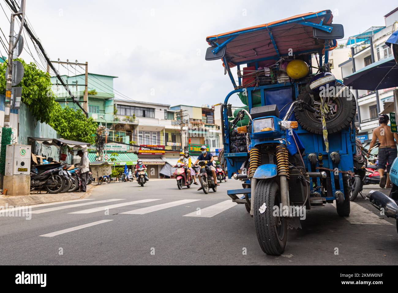 Ho Chi Minh City, Vietnam - November 8, 2022: Cargo motorbike or Trike ...