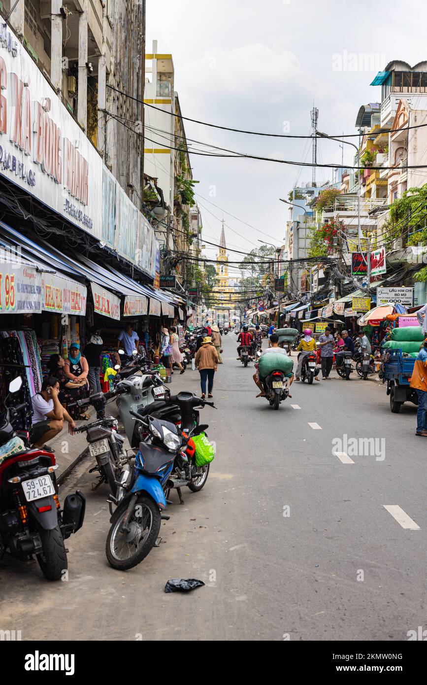 Ho Chi Minh City, Vietnam - November 8, 2022: A small back street in ...