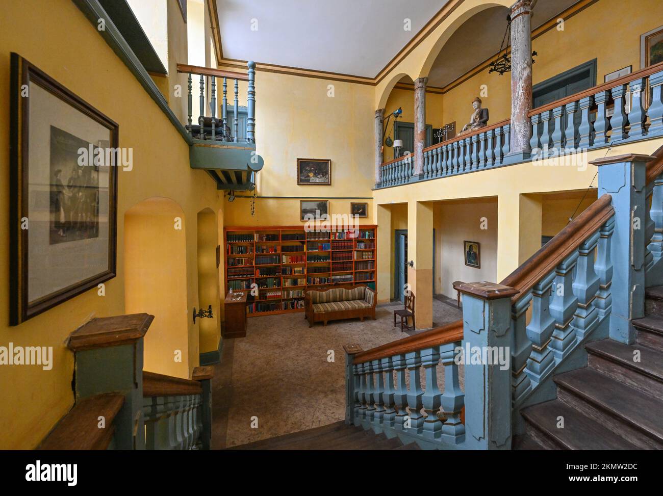 Wartin, Germany. 22nd Nov, 2022. The staircase in Wartin Castle. The ...