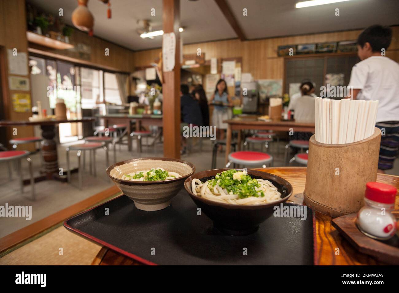 Udon, and the comfortable, casual restaurant at Yamauchi Stock Photo ...