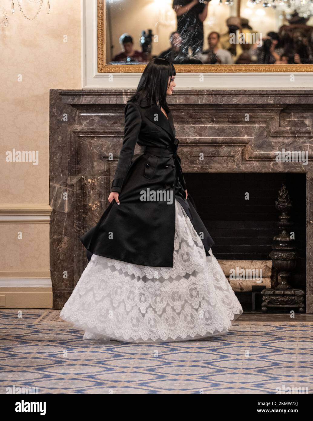 A model walks runway for Zang Toi show during New York Fashion Week at ...