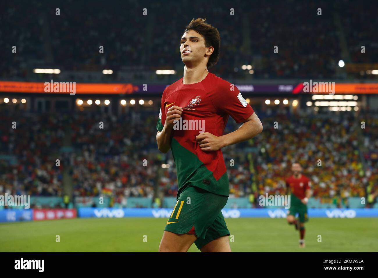 Doha, Qatar. 24th Nov, 2022. Joao Felix (POR) Football/Soccer : Joao Felix celebrate after his ...