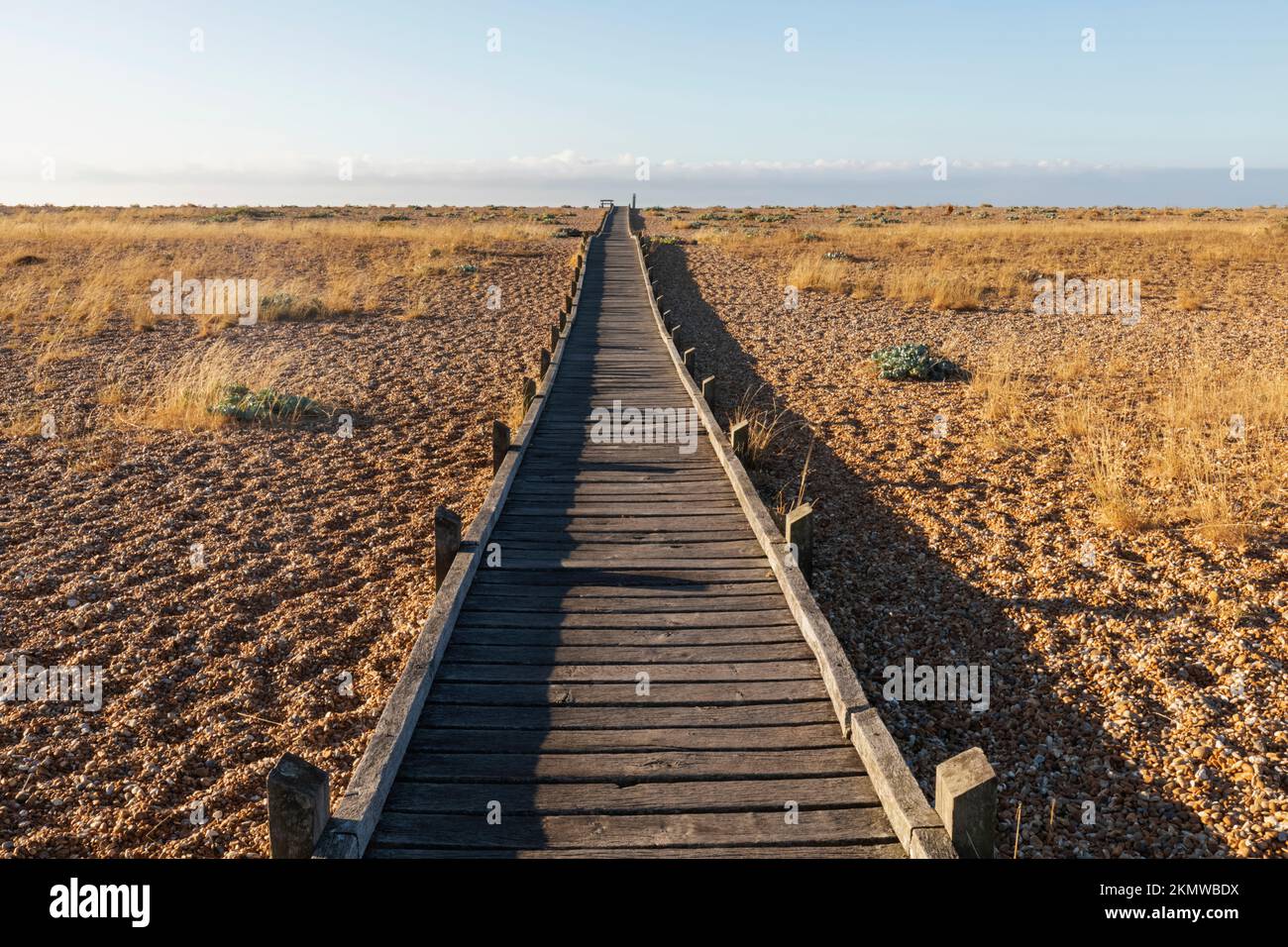 Wooden walkway on shingle hi-res stock photography and images - Alamy