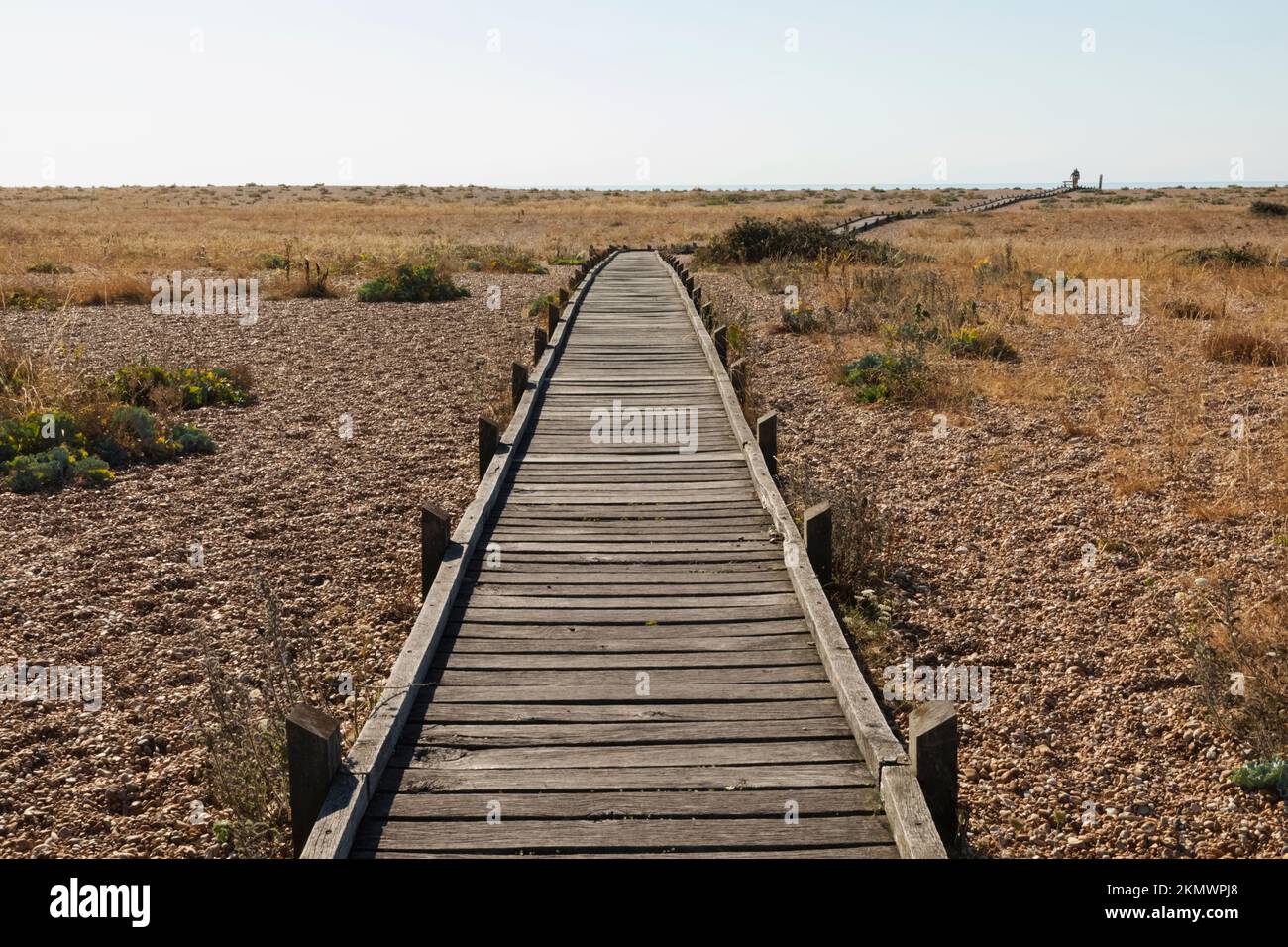 Wooden walkway on shingle hi-res stock photography and images - Alamy