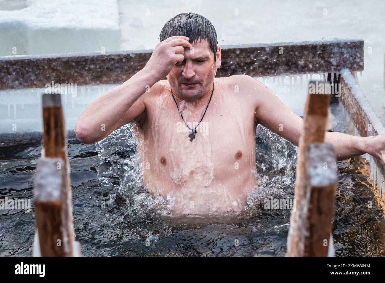 Winter Baptism in Minsk Belarus Stock Photo - Alamy