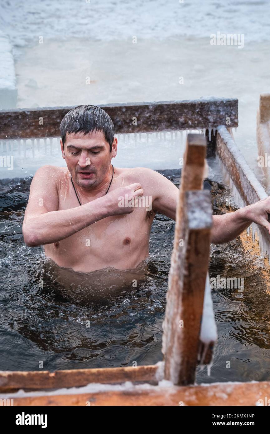 Winter Baptism in Minsk Belarus Stock Photo - Alamy