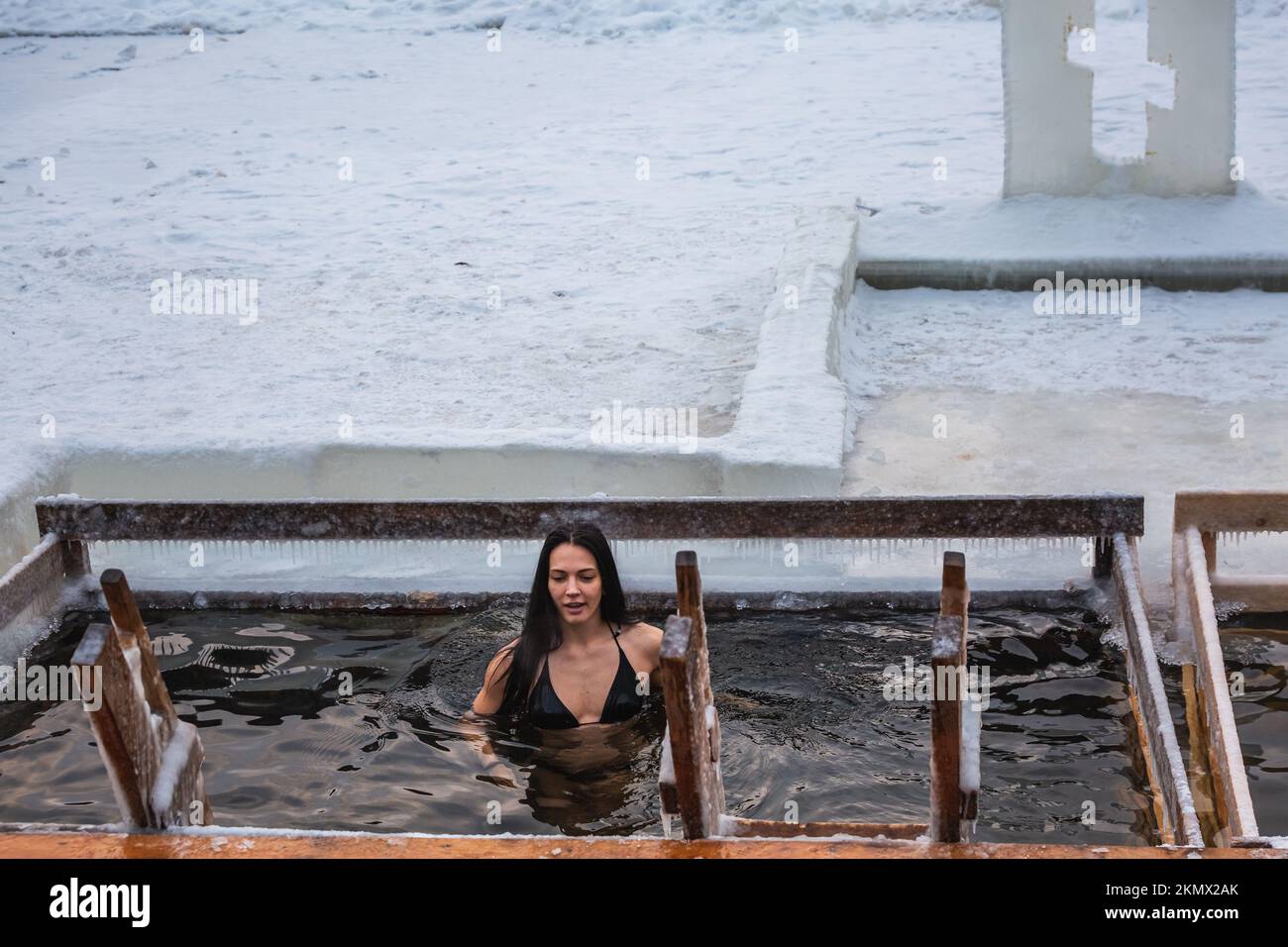 Winter Baptism in Minsk Belarus Stock Photo - Alamy