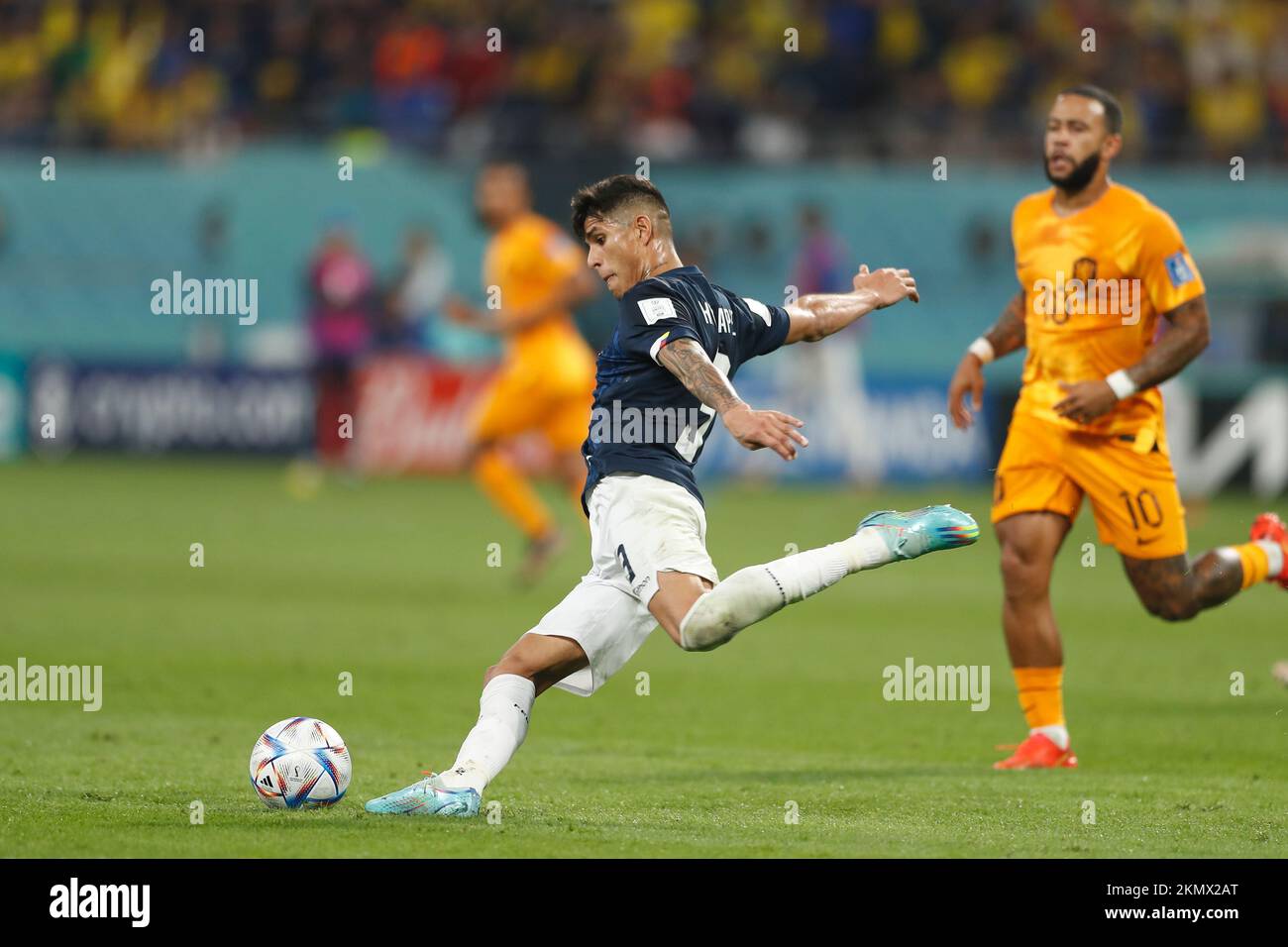 Al Rayyan, Qatar. 25th Nov, 2022. Piero Hincapie (ECU) Football/Soccer ...