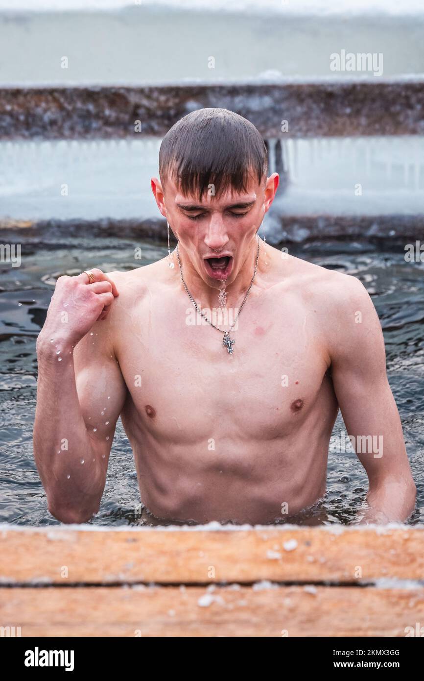 Winter Baptism in Minsk Belarus Stock Photo - Alamy