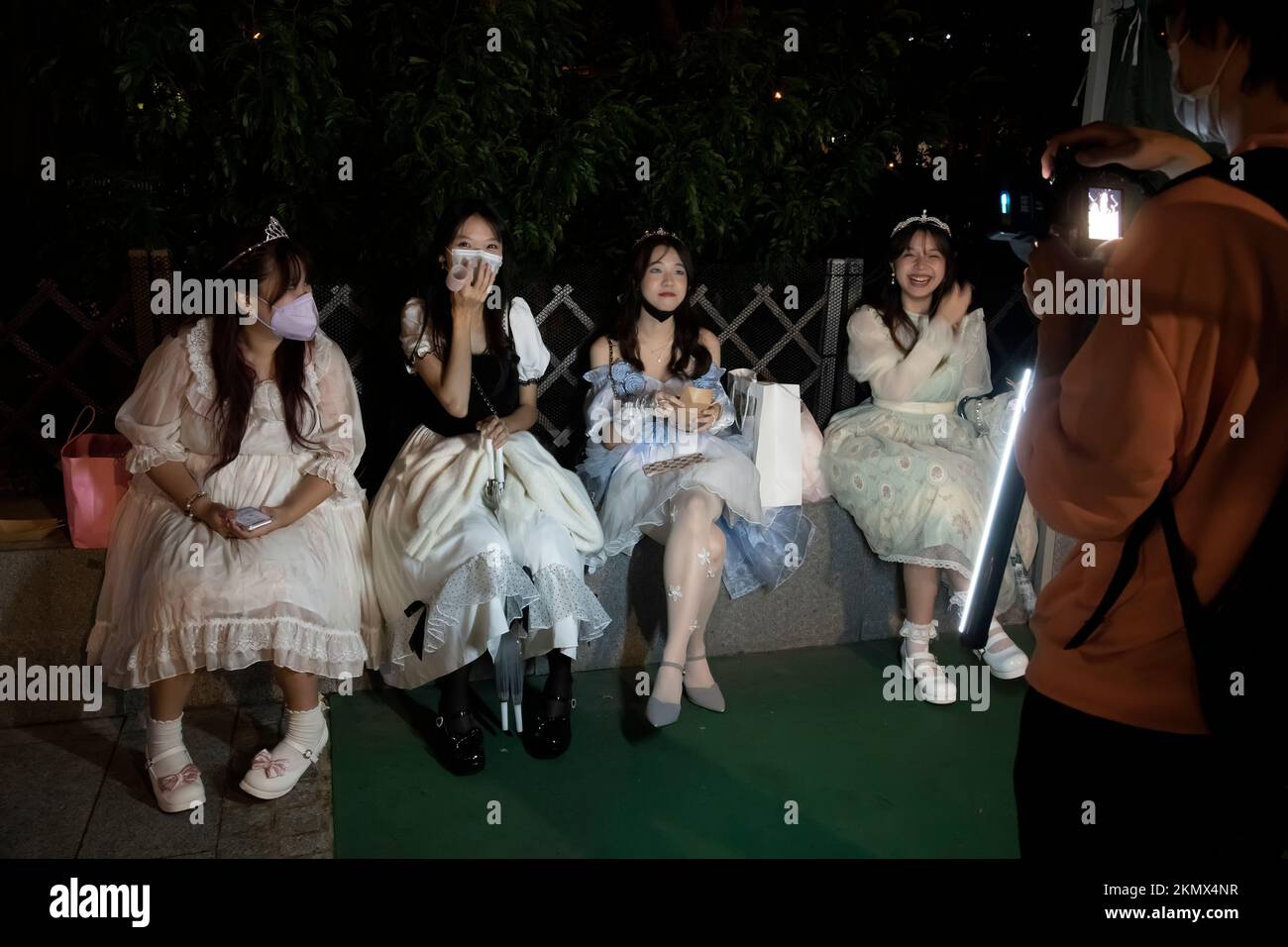 Young Chinese girls in Cos Play outfits, Hong Kong, China Stock Photo ...