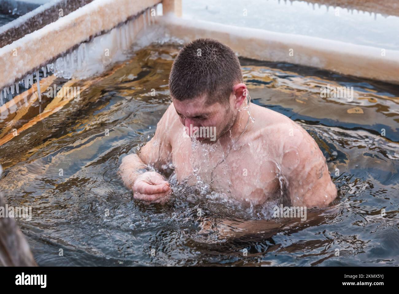 Winter Baptism in Minsk Belarus Stock Photo - Alamy