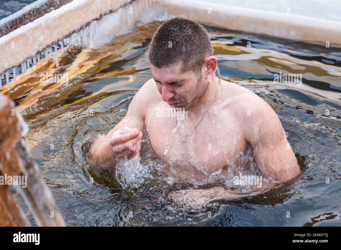 Winter Baptism in Minsk Belarus Stock Photo - Alamy