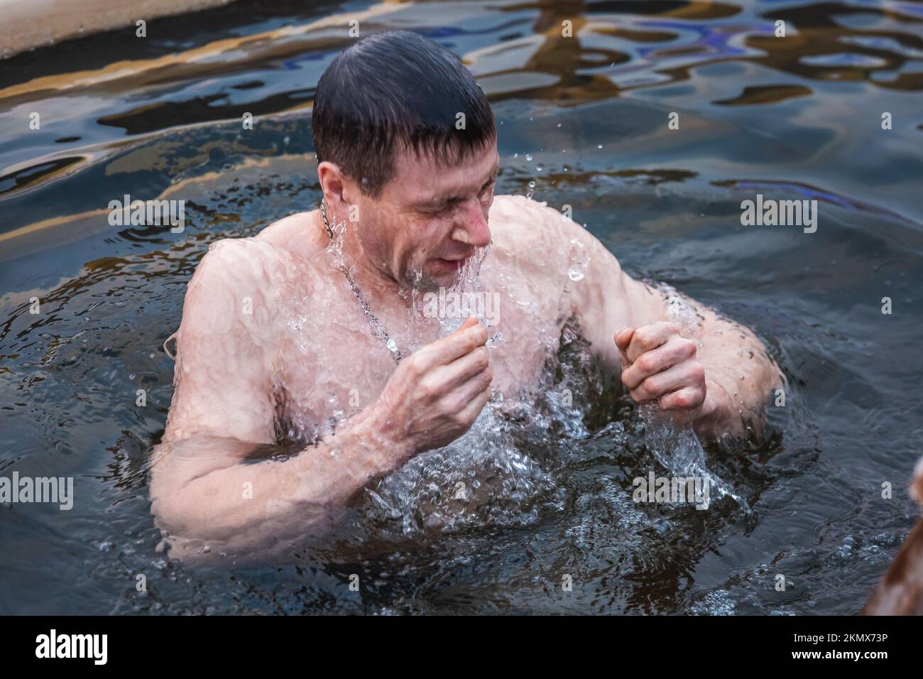 Winter Baptism in Minsk Belarus Stock Photo - Alamy