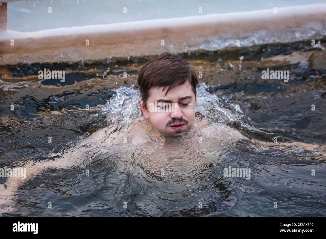 Winter Baptism in Minsk Belarus Stock Photo - Alamy