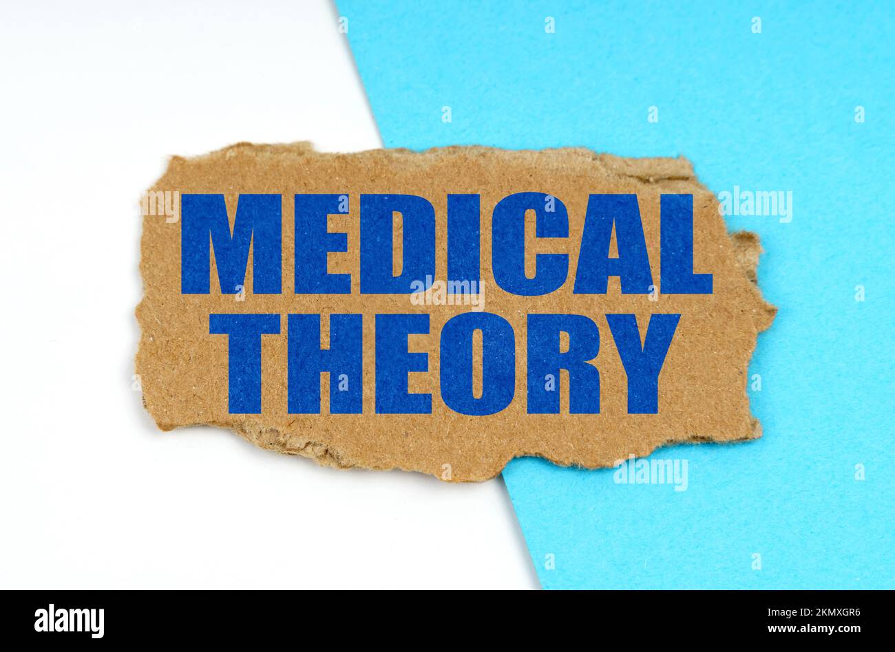 Medicine and health concept. On a blue and white background lies a ...