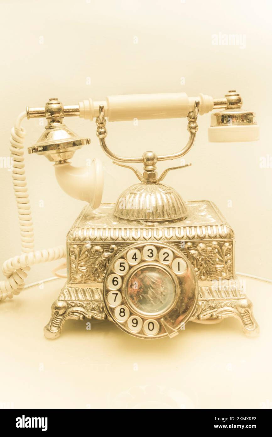 Interior of vintage telephone box hi-res stock photography and images ...