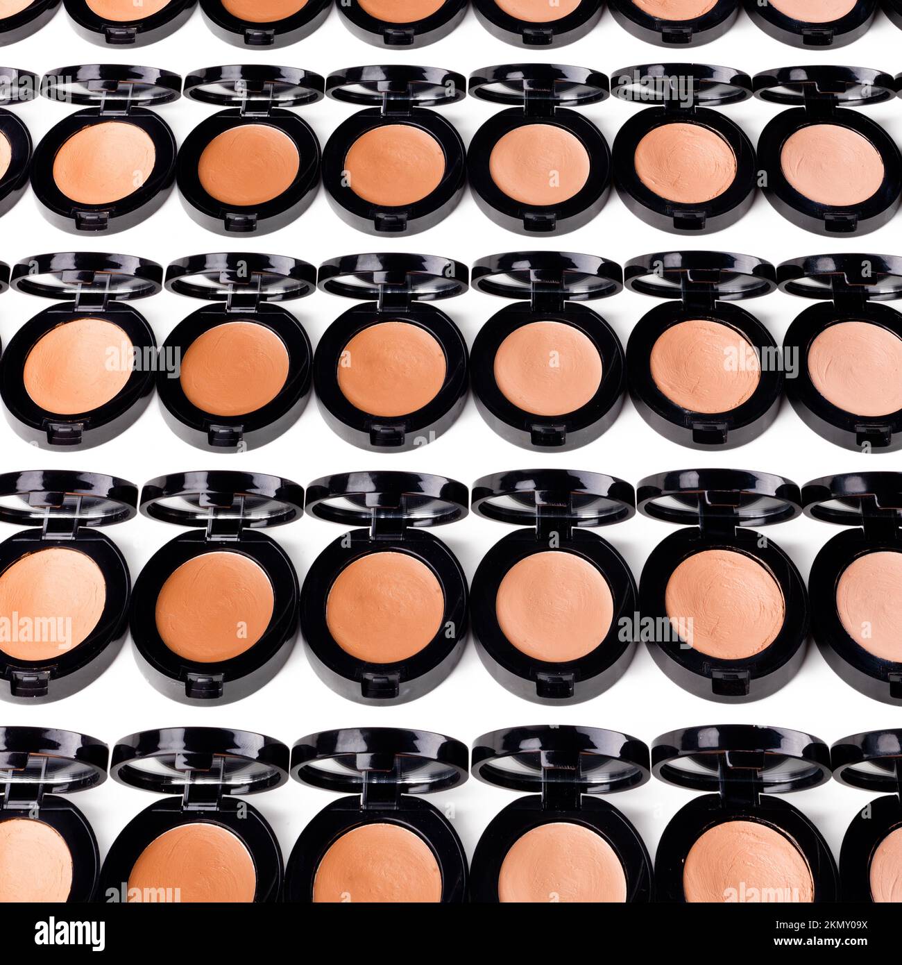 Compact closeup. An isolated shot of different shades of makeup Stock ...