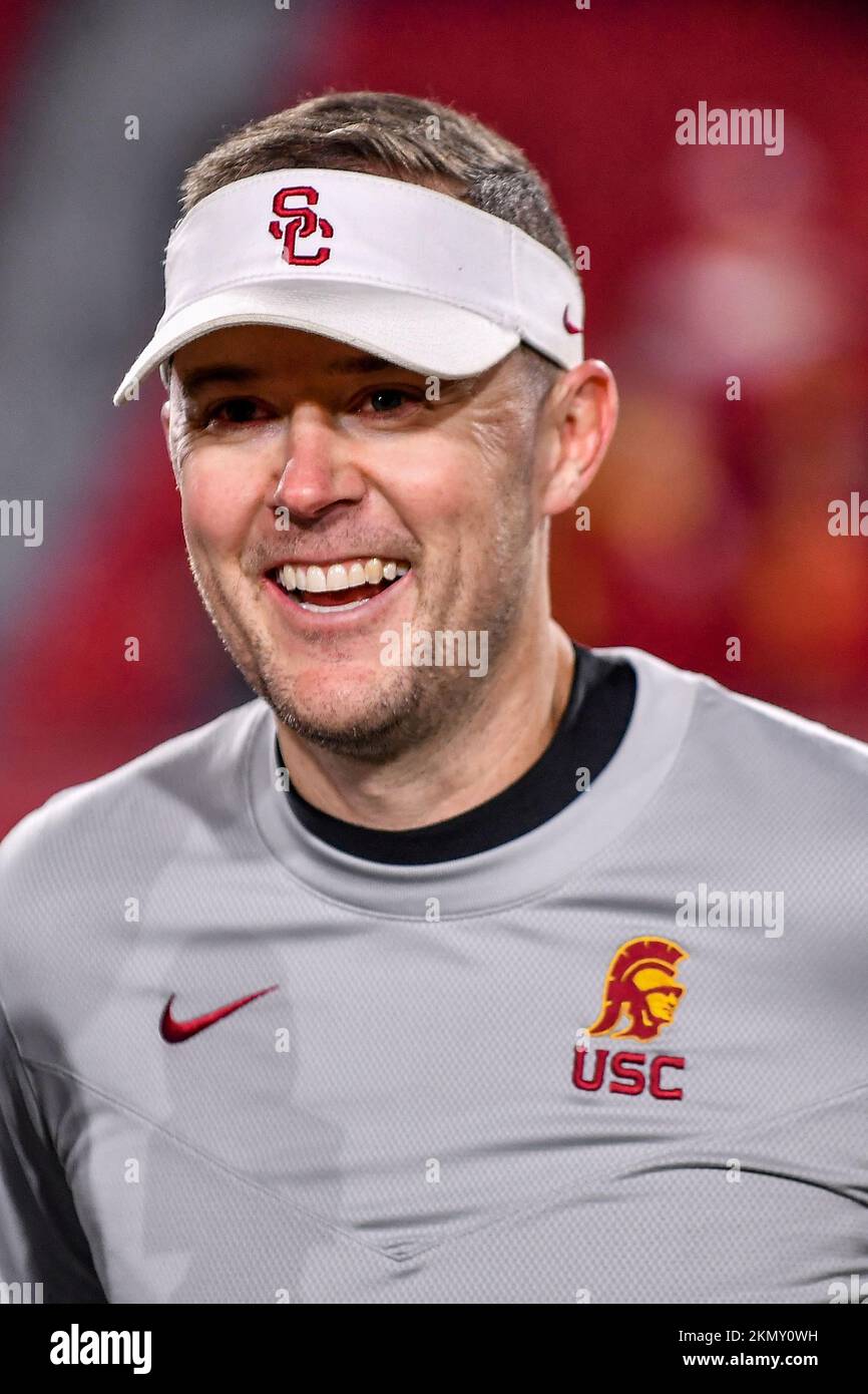 November 26, 2022 Los Angeles, CA.USC Trojans head coach Lincoln Riley ...