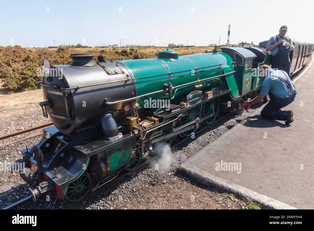 England, Kent, Dungeness, The Romney Hythe and Dymchurch Railway, Steam ...