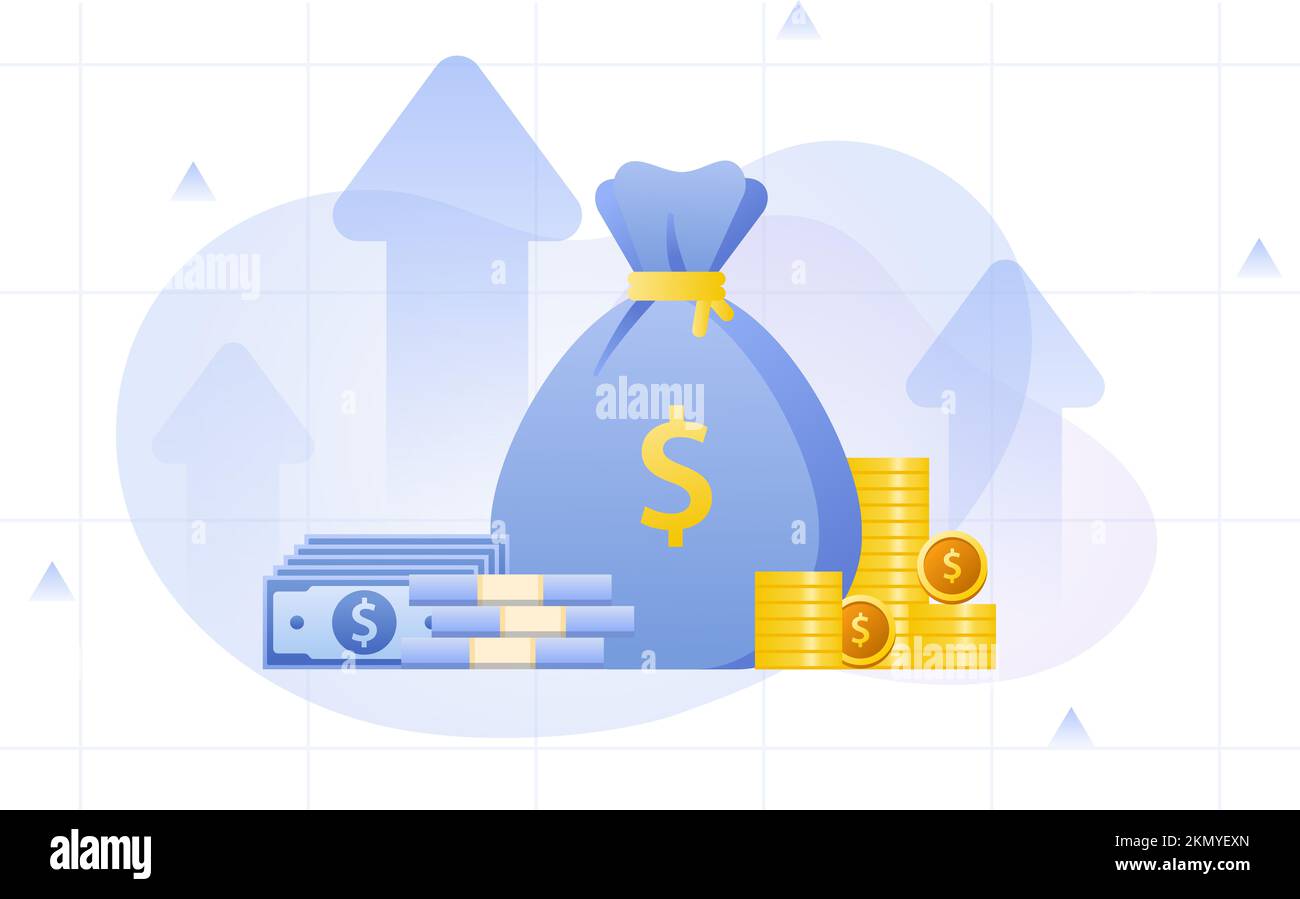 Financial management concept and investment, Flat design and Vector ...