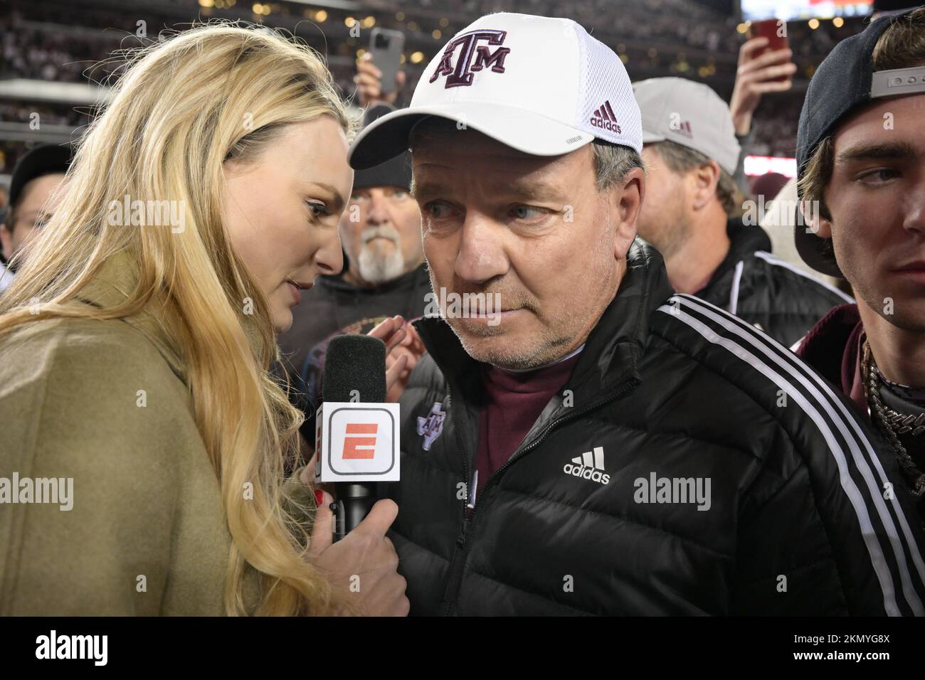 College Station, TX, USA. 26th Nov, 2022. Texas A&M Aggies Head Coach ...