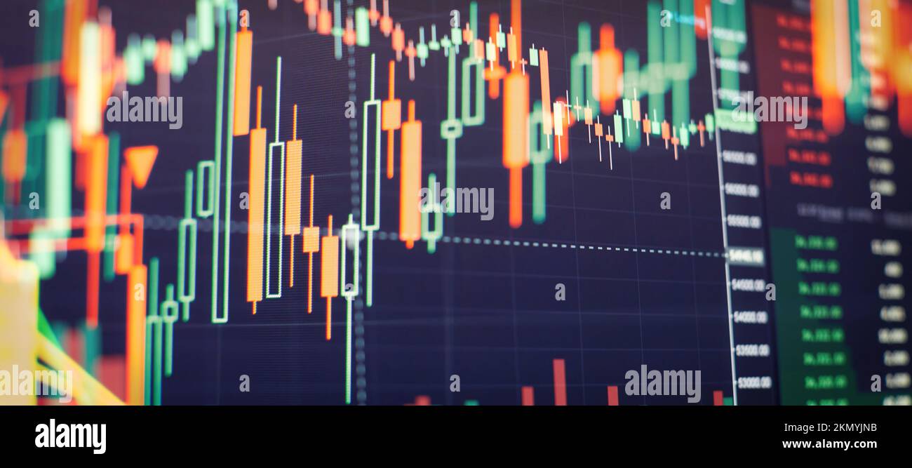Business or Trading crypto currency technical price with indicator on ...