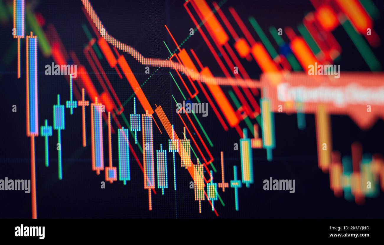 Business or Trading crypto currency technical price with indicator on ...