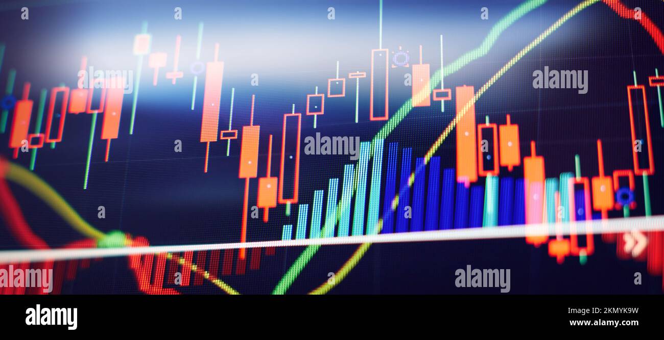 Business or Trading crypto currency technical price with indicator on ...