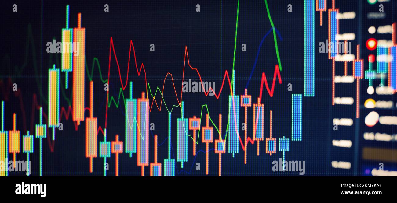 Stock or business market analysis concept. Business financial or stock ...