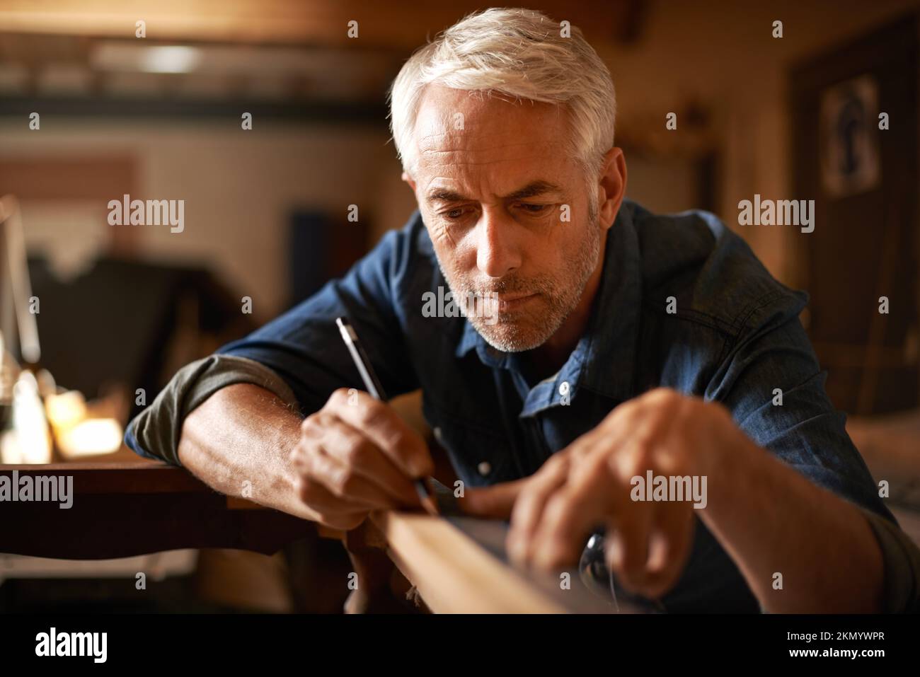 He had an eye for detail. a senior builder working on a project in his ...