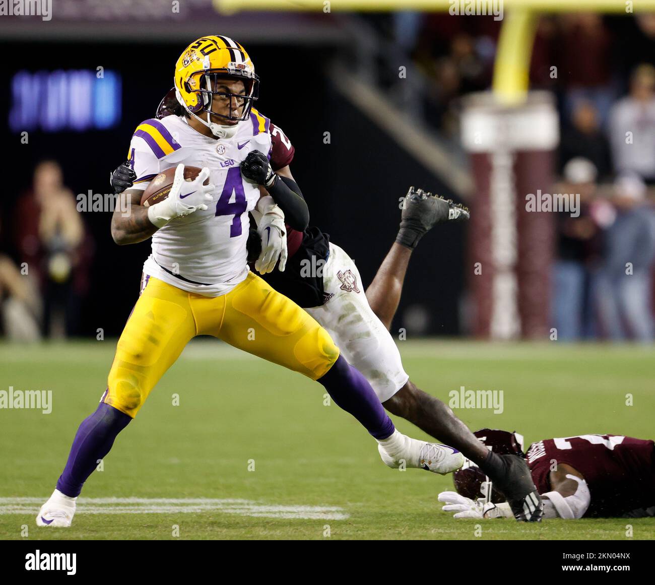 November 26, 2022: Texas A&M defensive back Jardin Gilbert (20) tackles ...