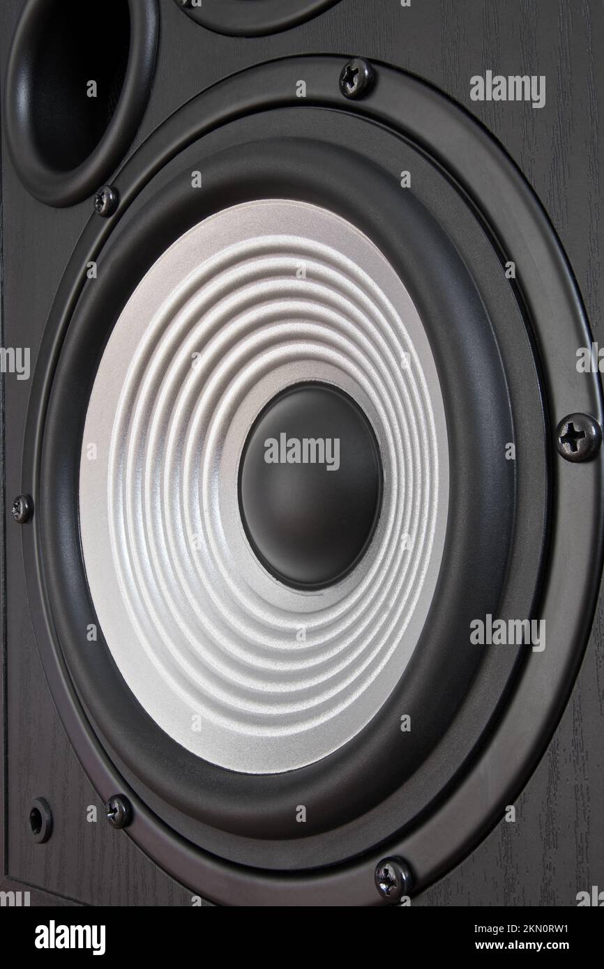 Monitor speakers close-up object. Element of design Stock Photo - Alamy