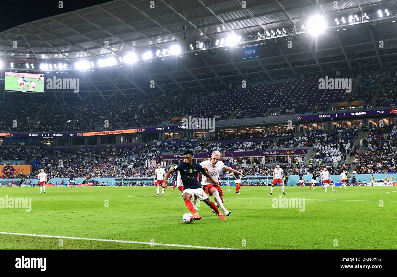 Football World Cup 2022, Qatar, Stadium 974; France vs Denmark Stock ...