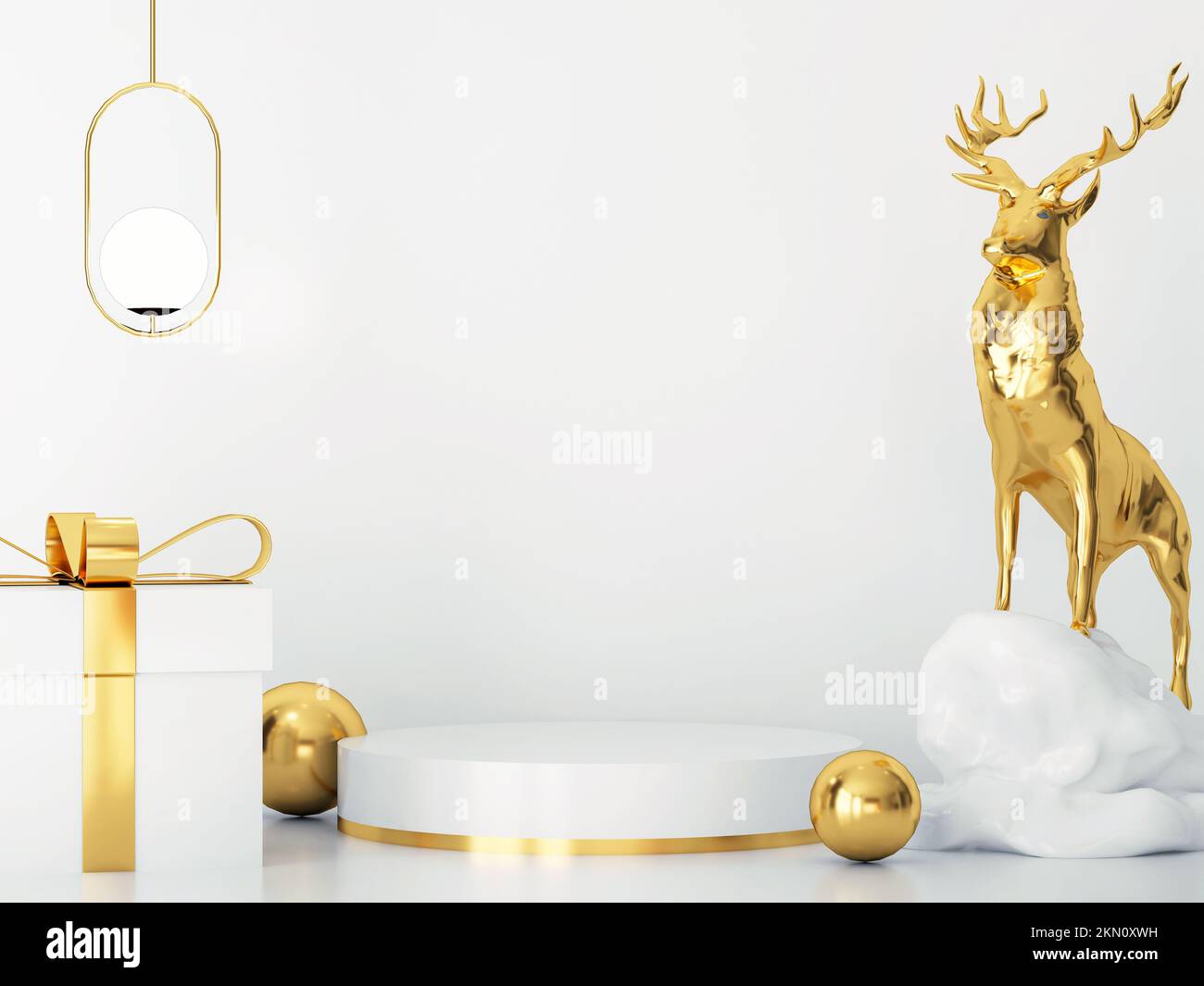 christmas pedestal podium concept. scene with christmas object and ...