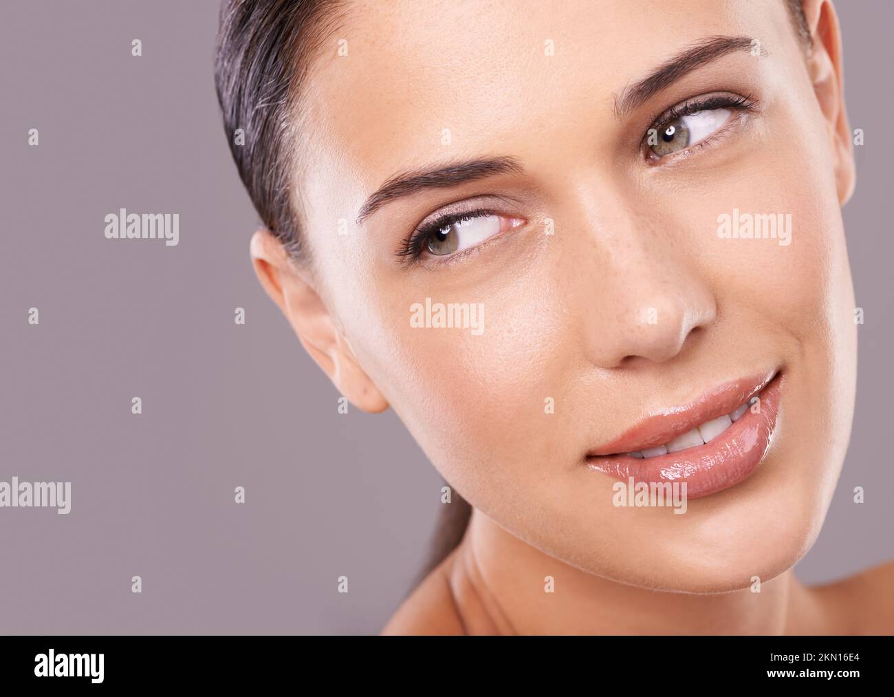 Uniquely beautiful. Beauty shot of a beautiful young woman with perfect ...