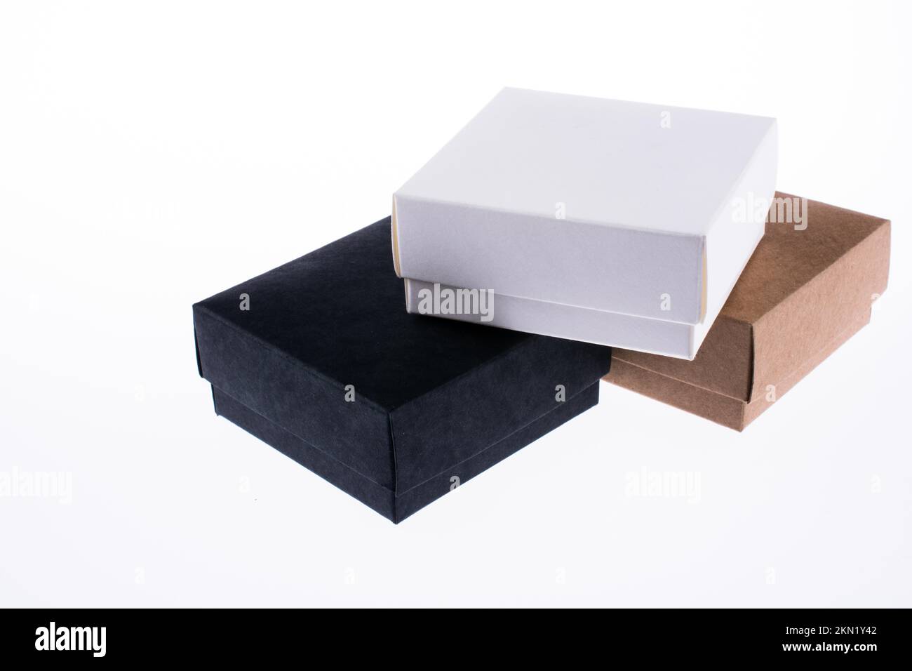 Cardboard Boxes on a white background Stock Photo - Alamy