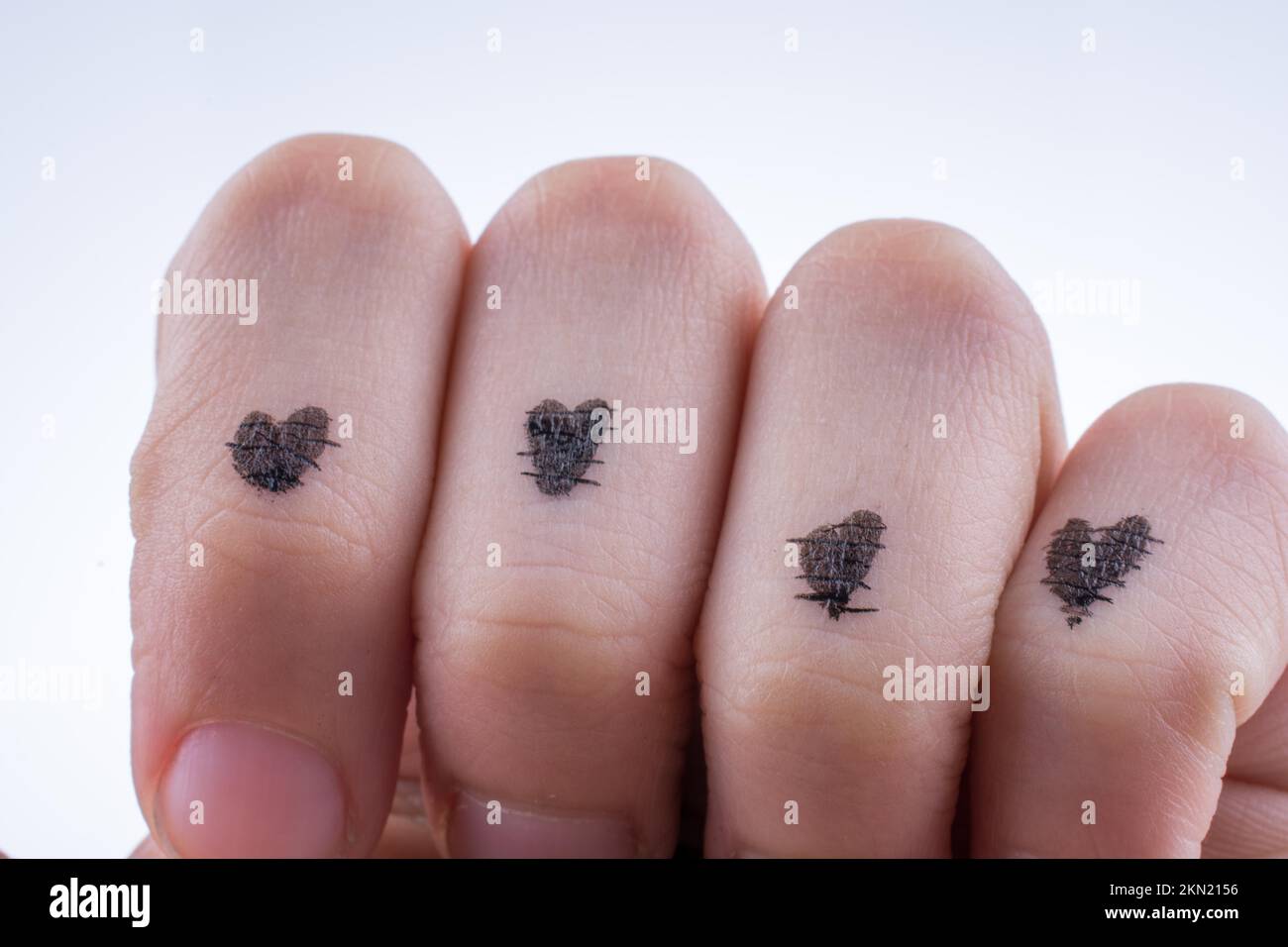 Hand drawn heart shaped hi-res stock photography and images - Alamy