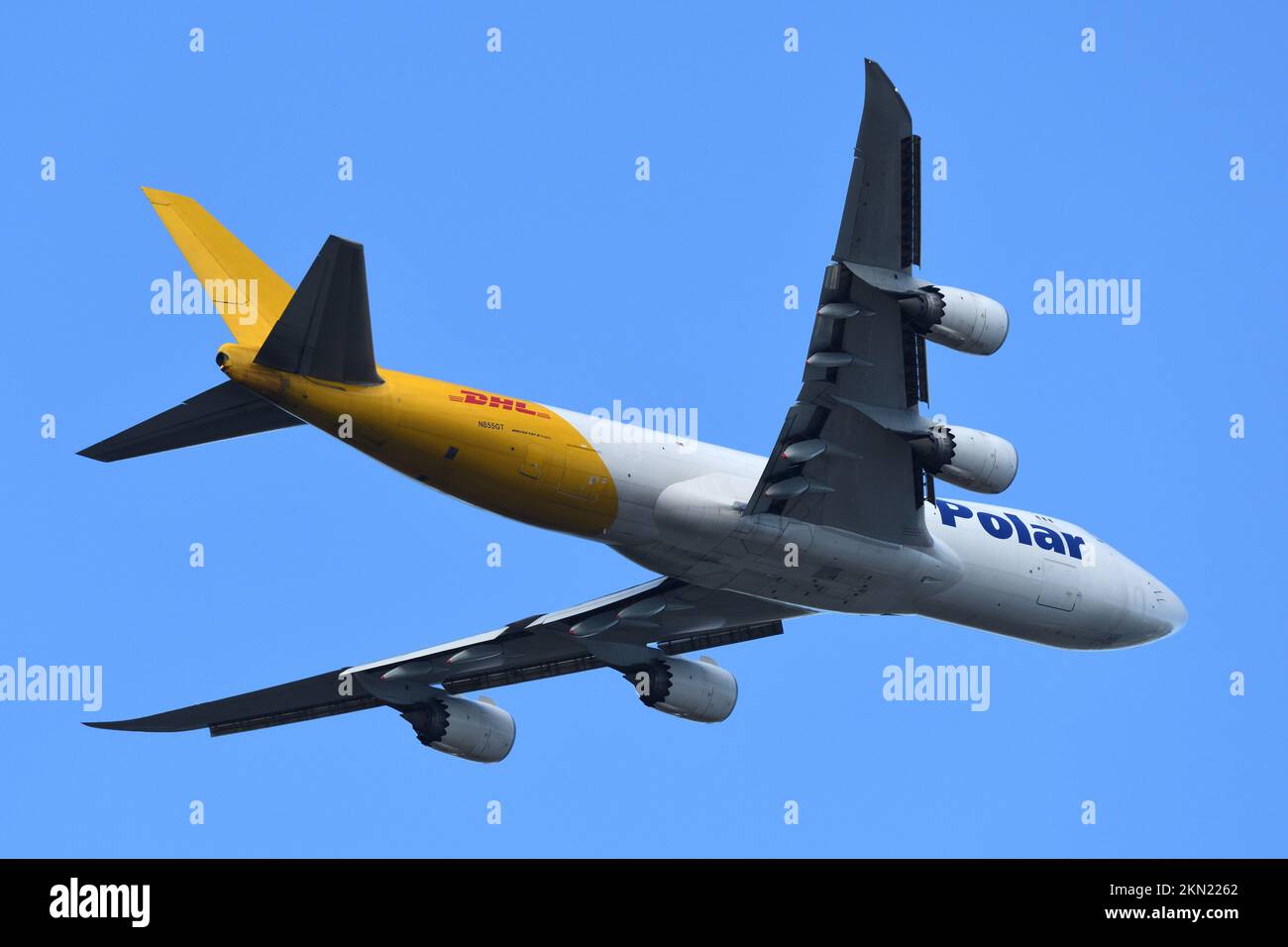 Chiba Prefecture, Japan - October 29, 2021: DHL Boeing B747-8F (N855GT ...