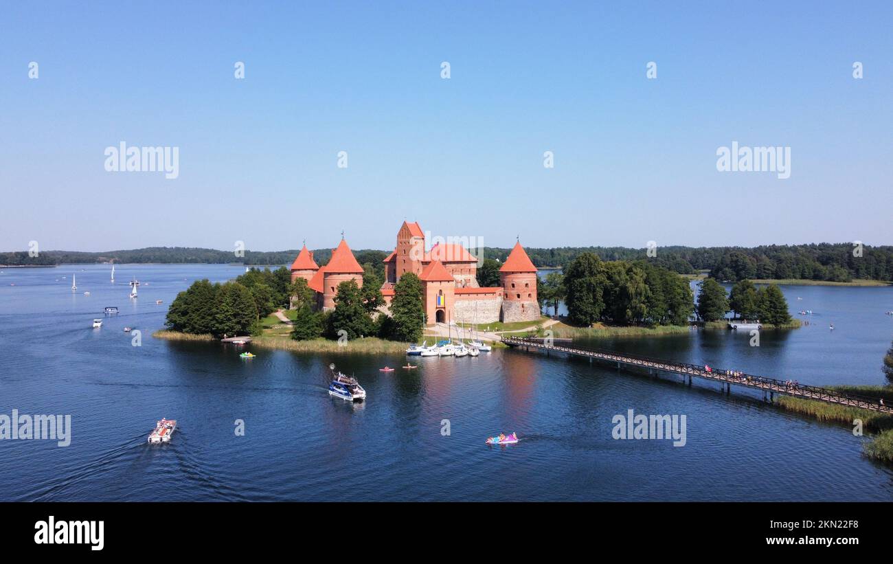 The Trakai island Castle, the main island attraction Stock Photo - Alamy