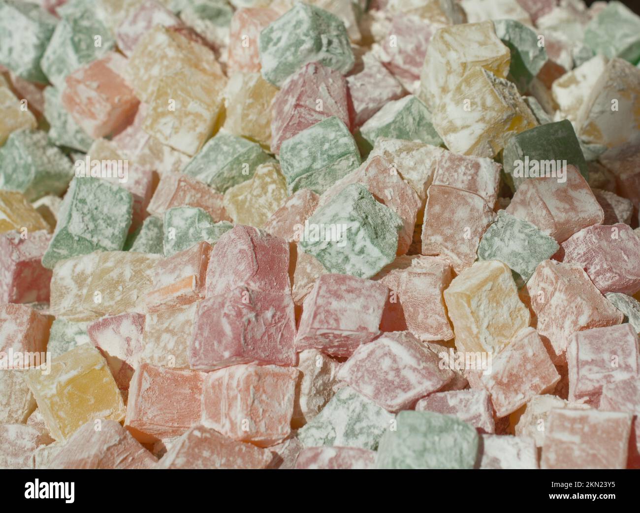 Load of traditional turkish delight lokum candy Stock Photo - Alamy