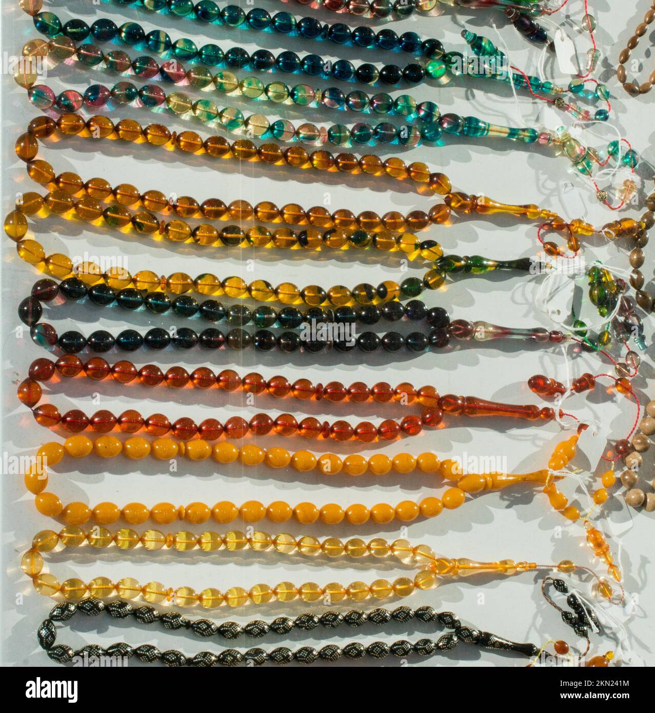 Set of praying beads of various colors Stock Photo - Alamy