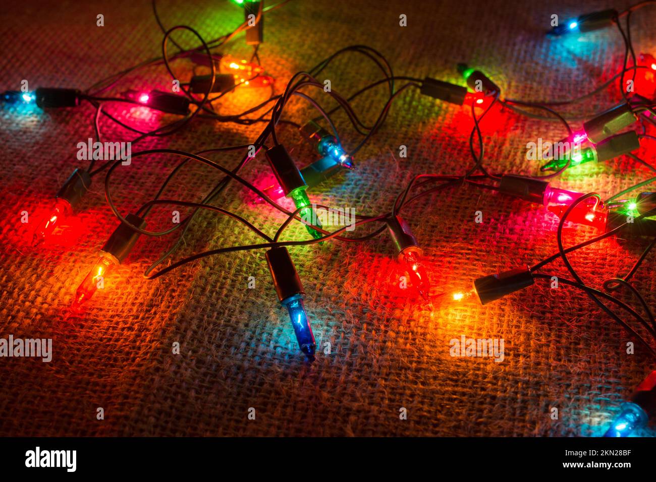 Christmas lights and party lights of a certain type Stock Photo - Alamy
